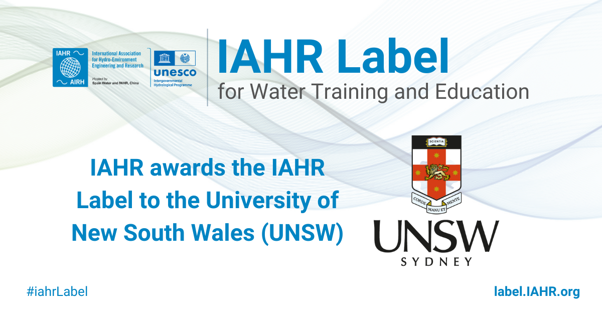 Iahr Awards The Iahr Label For Water Training And Education To The