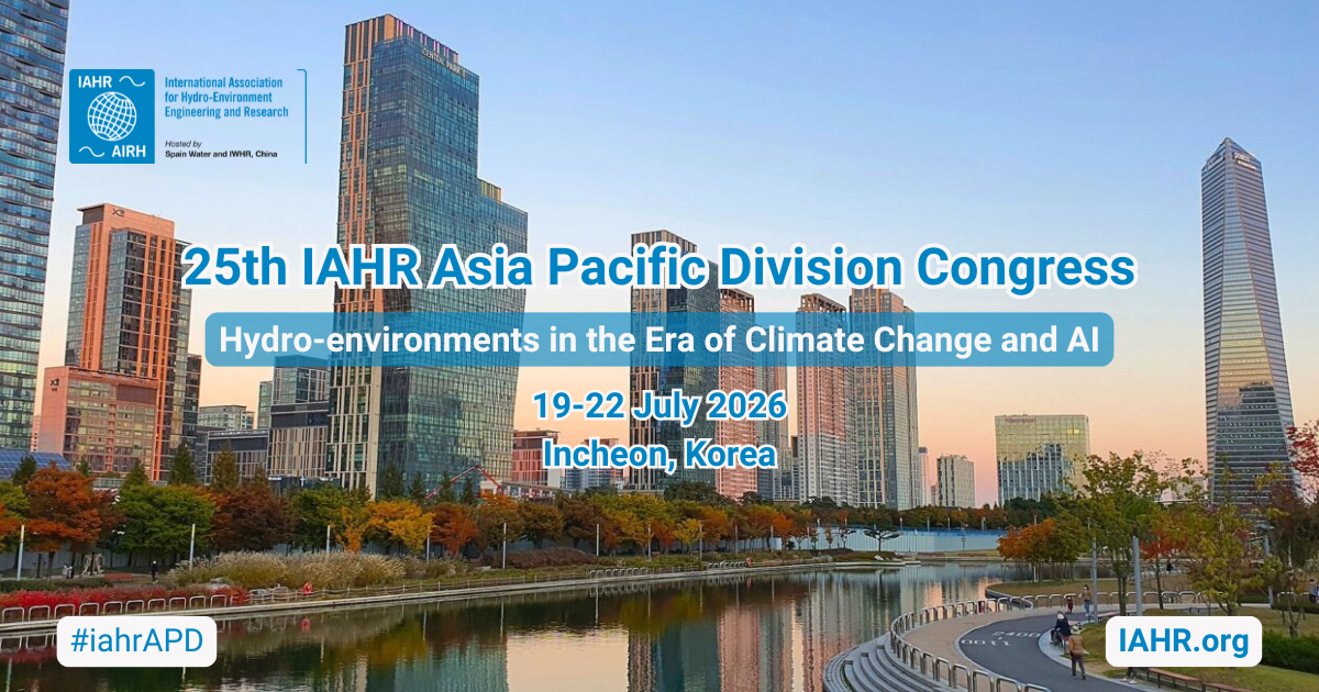 Save the date for the 25th IAHR Asia and Pacific Division Congress
