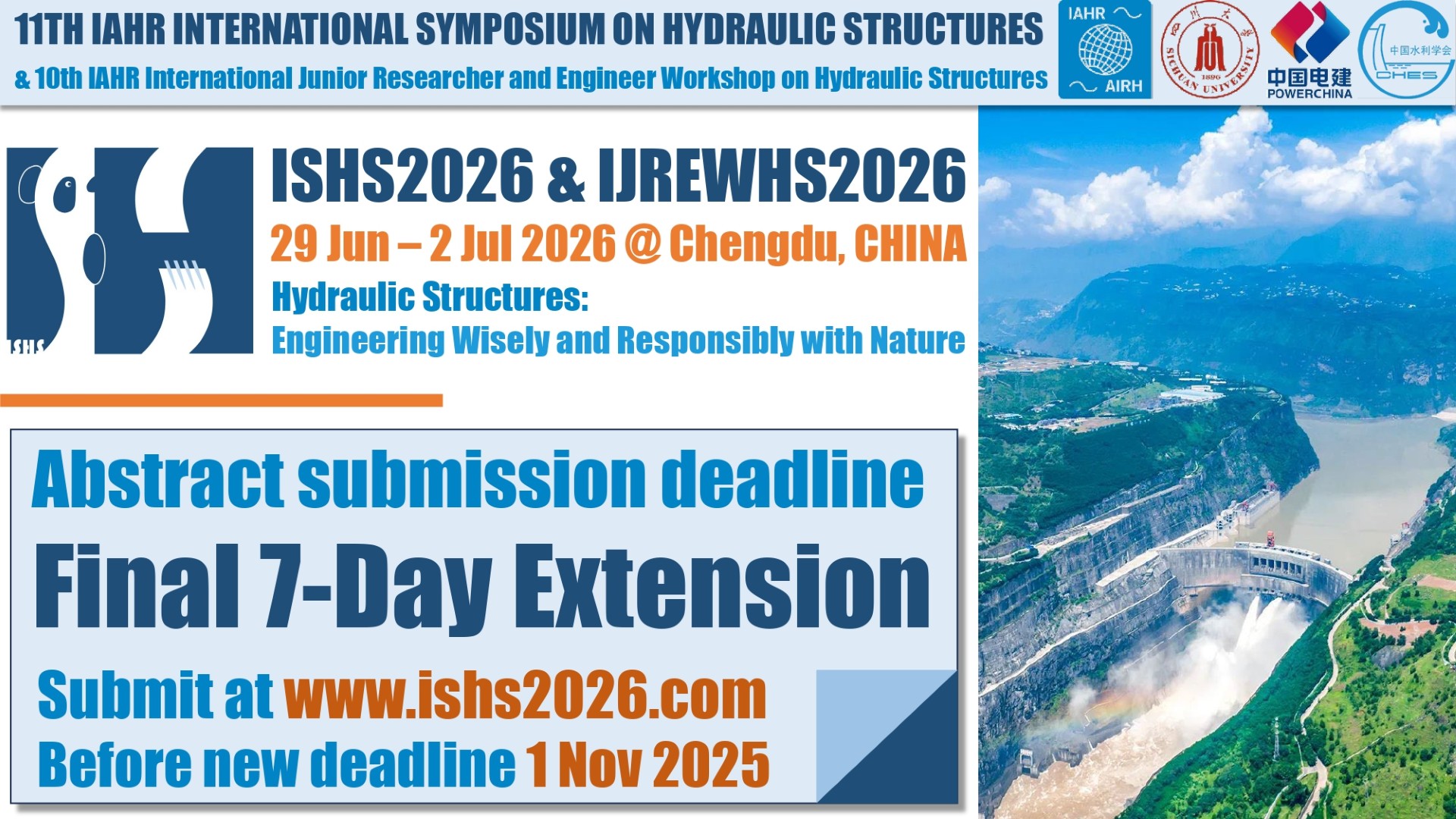 Final Extension: Abstract Submission Deadline for ISHS2026 & IJREWHS2026